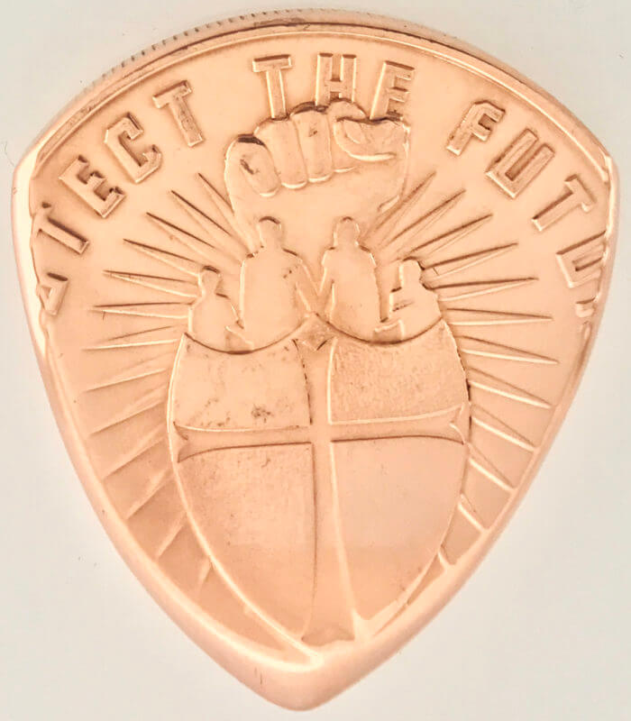 Safety in Numbers 1 oz Solid Copper Challenge Coin Coin Guitar Pick