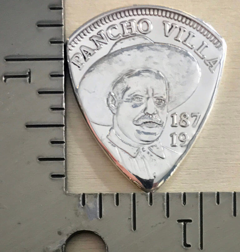 Pancho Villa Mexico 1 oz 99.9% Fine Silver Coin Guitar Pick