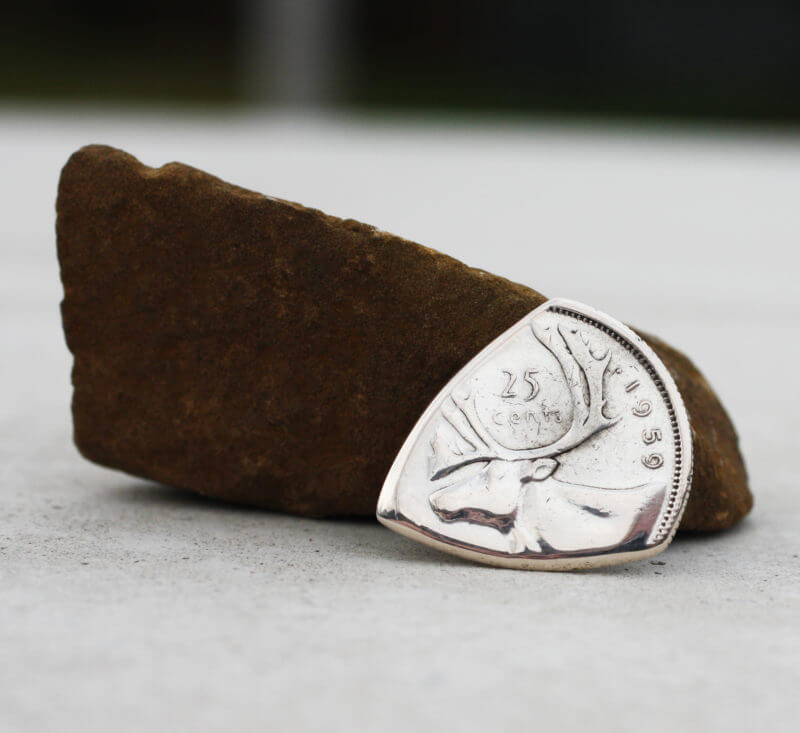 1959 Canada Quarter 80% Silver Coin Guitar Pick