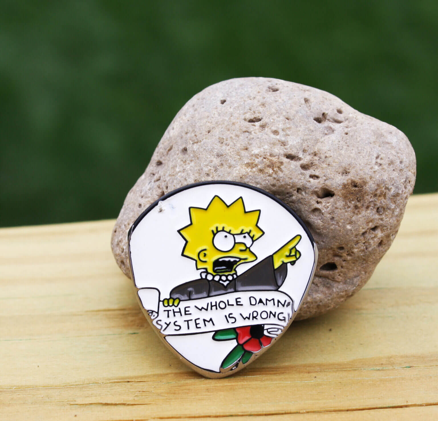 The Simpsons Lisa The Whole Damn System is Wrong Coin Guitar Pick