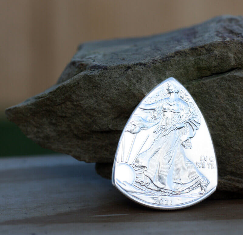 2021 American Eagle 99.9% Fine Silver Coin Guitar Pick