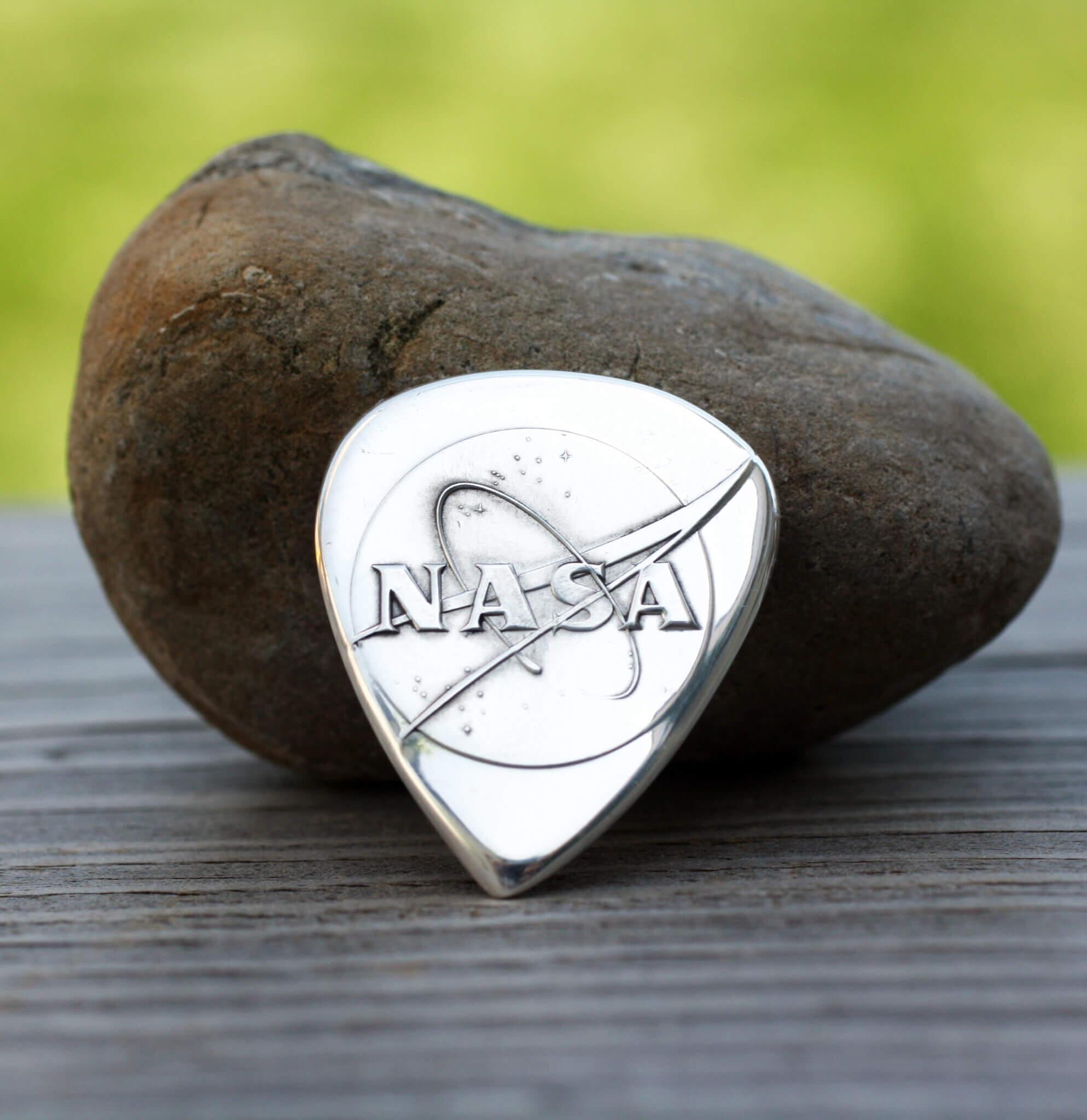 NASA Meatball Logo 99.9% Silver Coin Guitar Pick